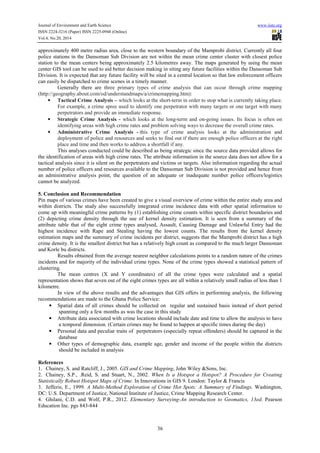 Crime mapping and analysis in the dansoman police subdivision, accra ...