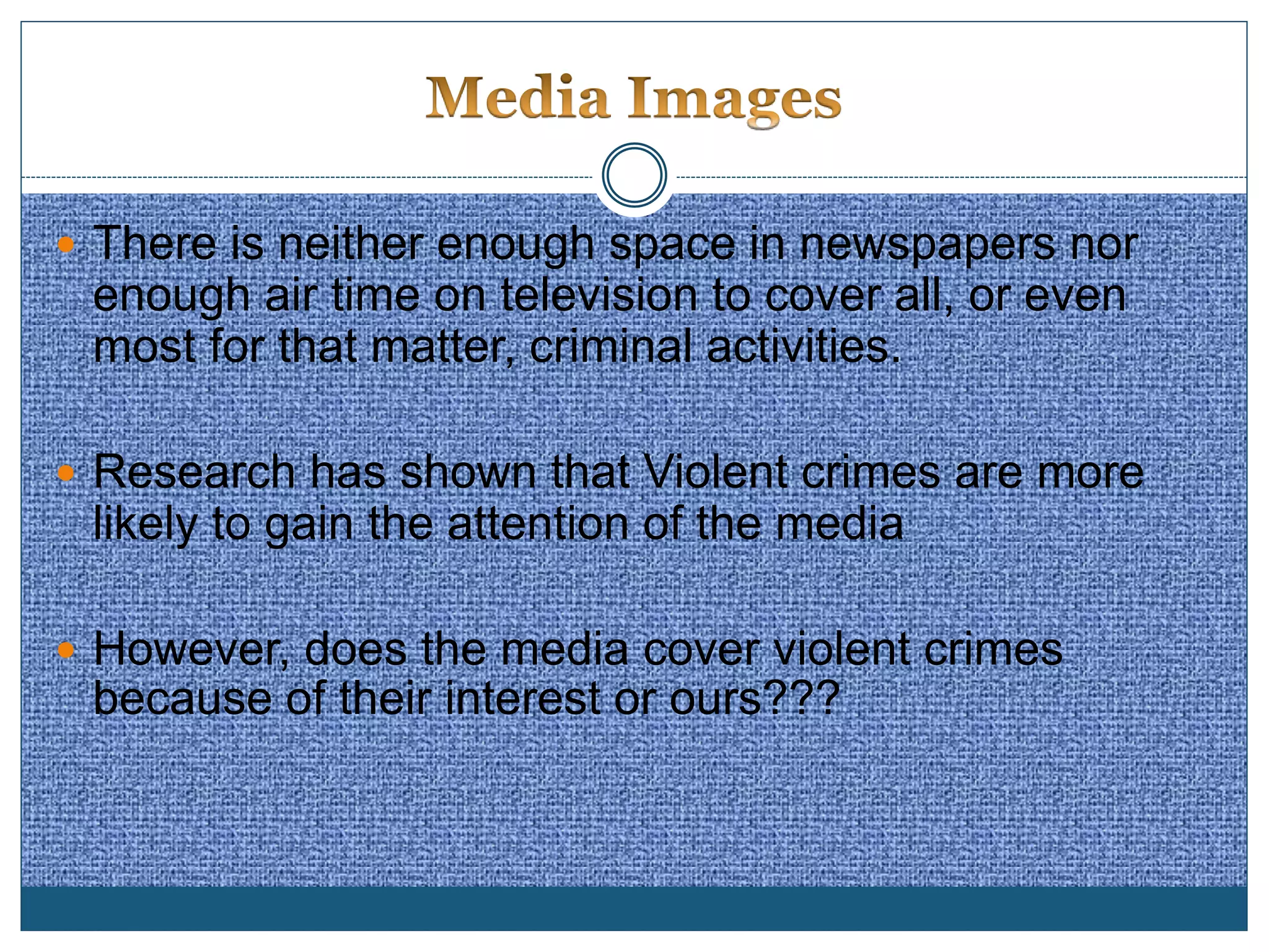 Crime,media & criminology | PPTX