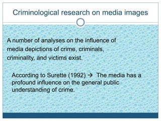 Crime,media & criminology | PPTX