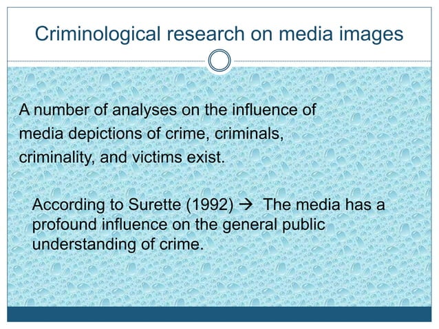 Crime,media & criminology | PPTX | Crime & Harmful Acts to Individuals ...
