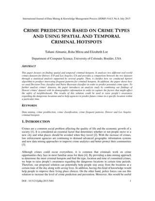Crime prediction based on crime types | PDF