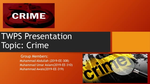 Crime presentation | PPTX
