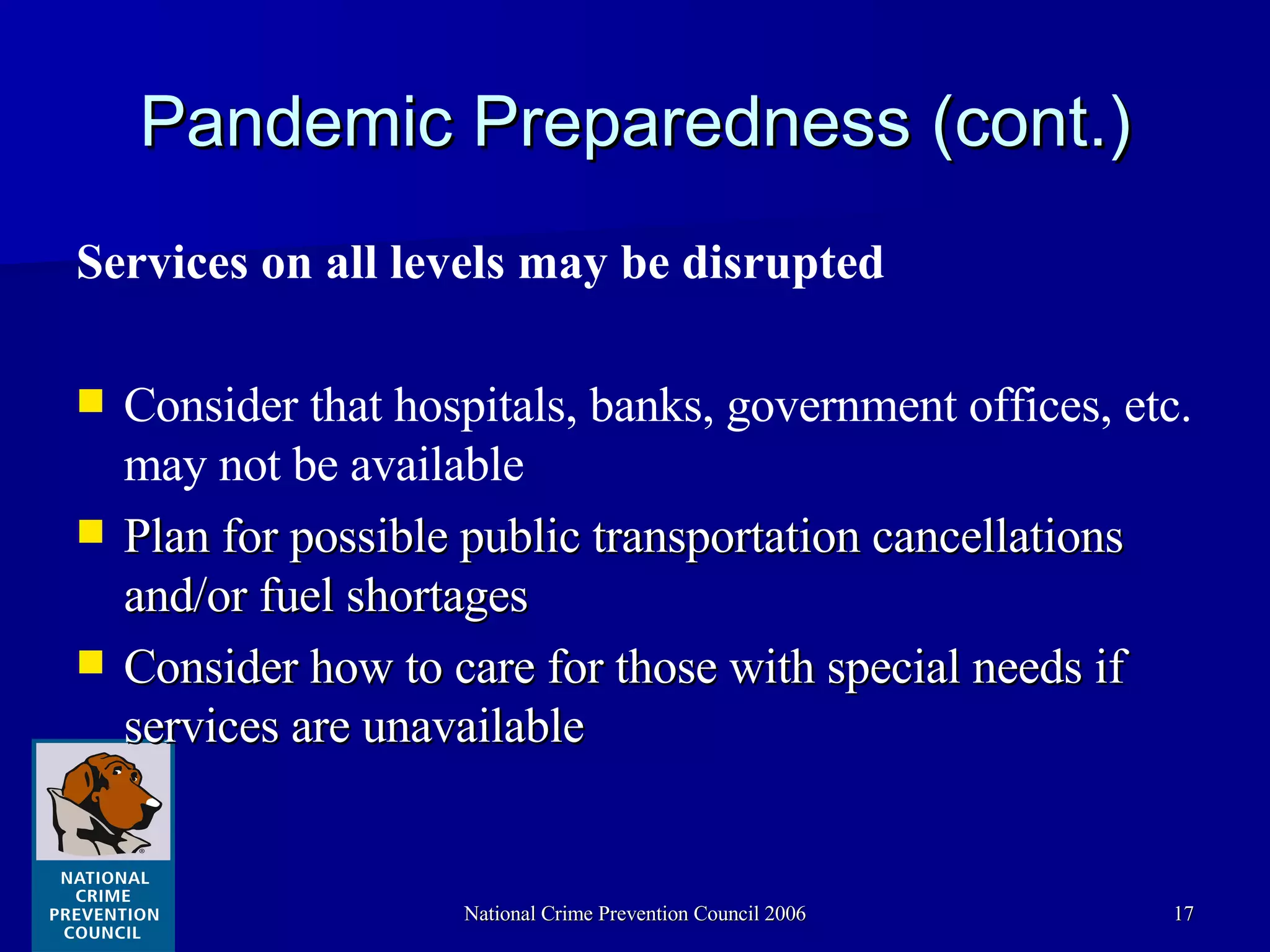 Crime Prevention and Community Preparedness | PPT