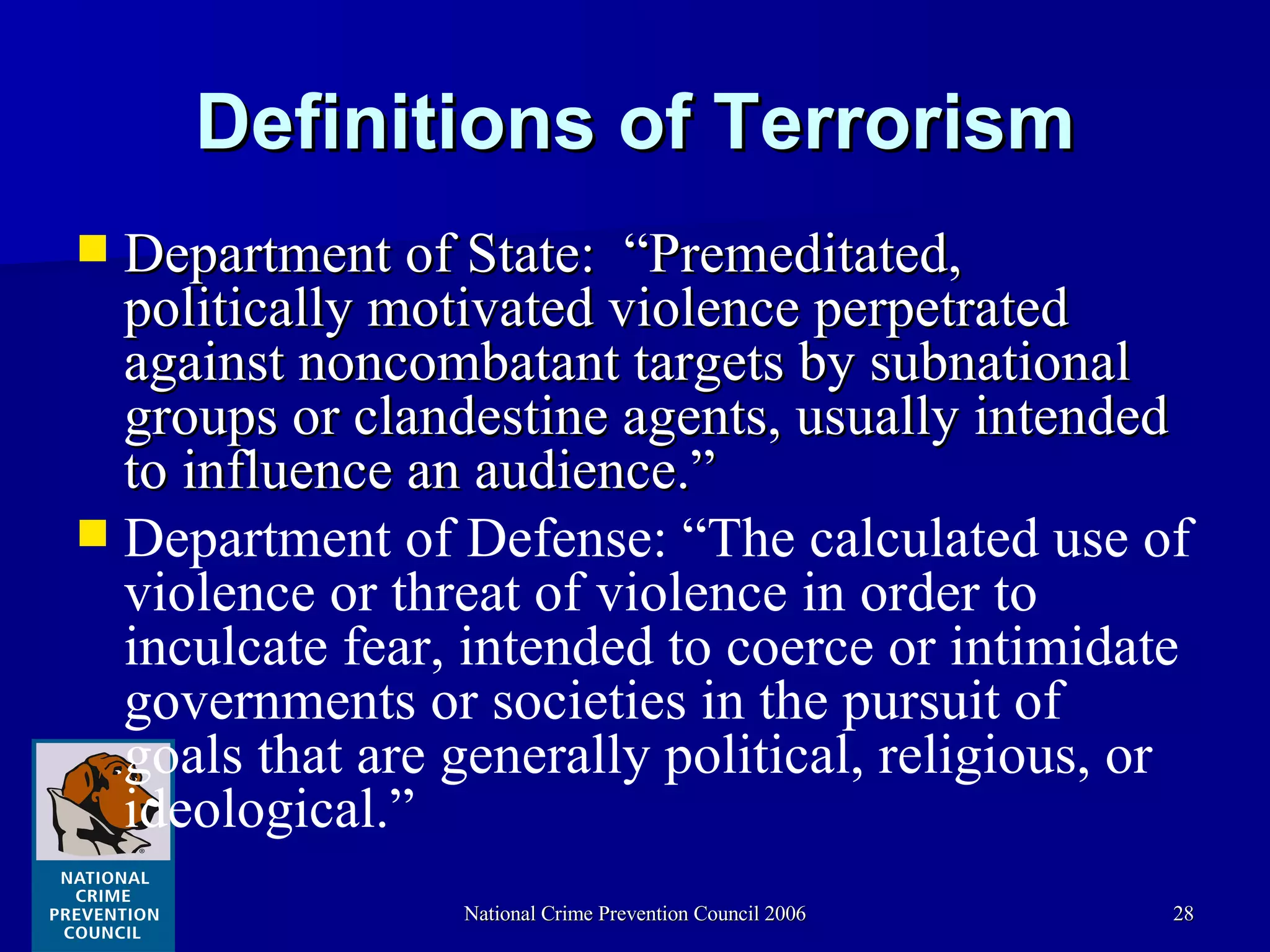 Crime Prevention and Community Preparedness | PPT