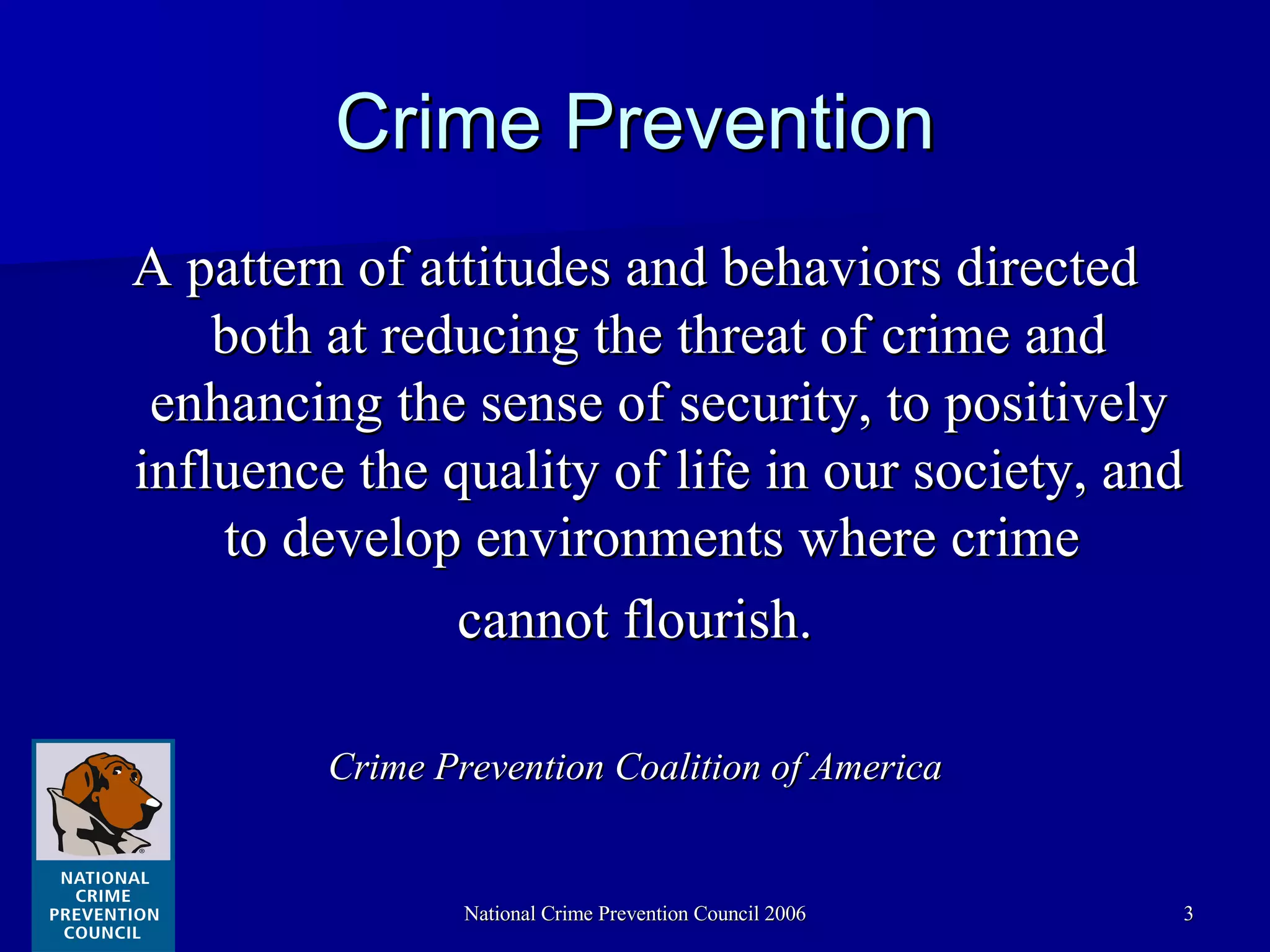 Crime Prevention and Community Preparedness | PPT