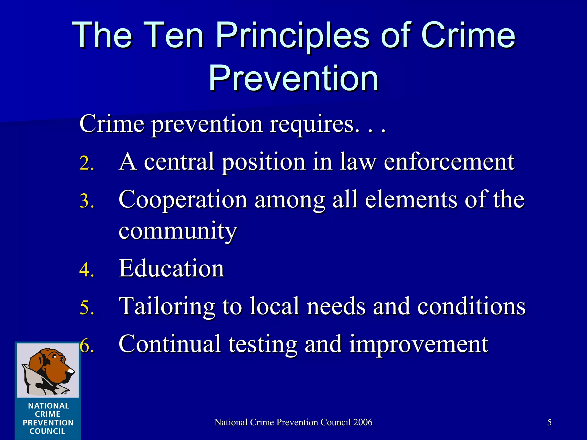 Crime Prevention and Community Preparedness | PPT