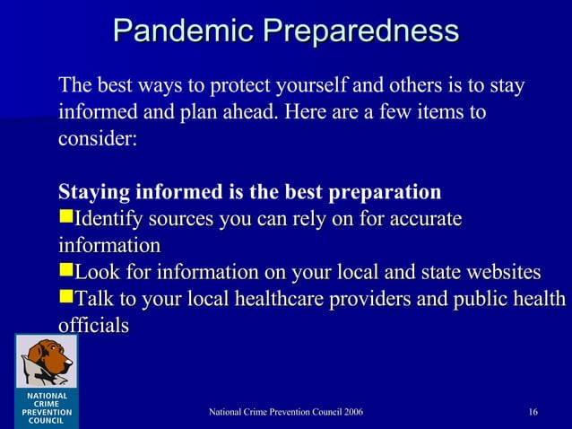 Crime Prevention and Community Preparedness | PPT