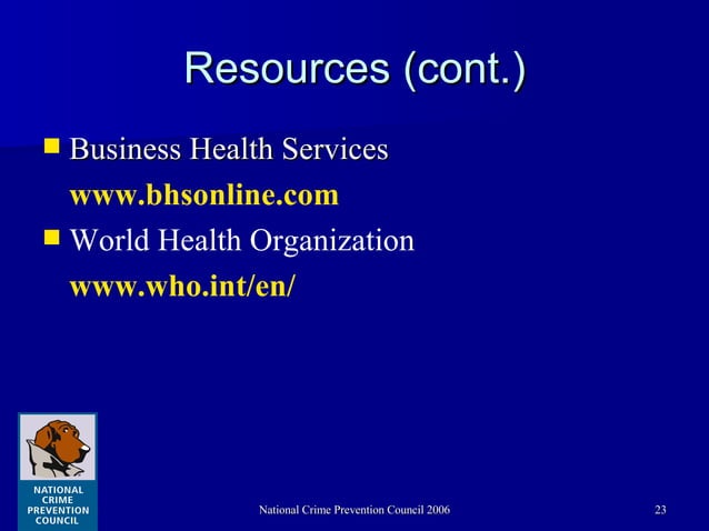 Crime Prevention and Community Preparedness | PPT