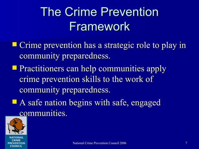 Crime Prevention and Community Preparedness | PPT