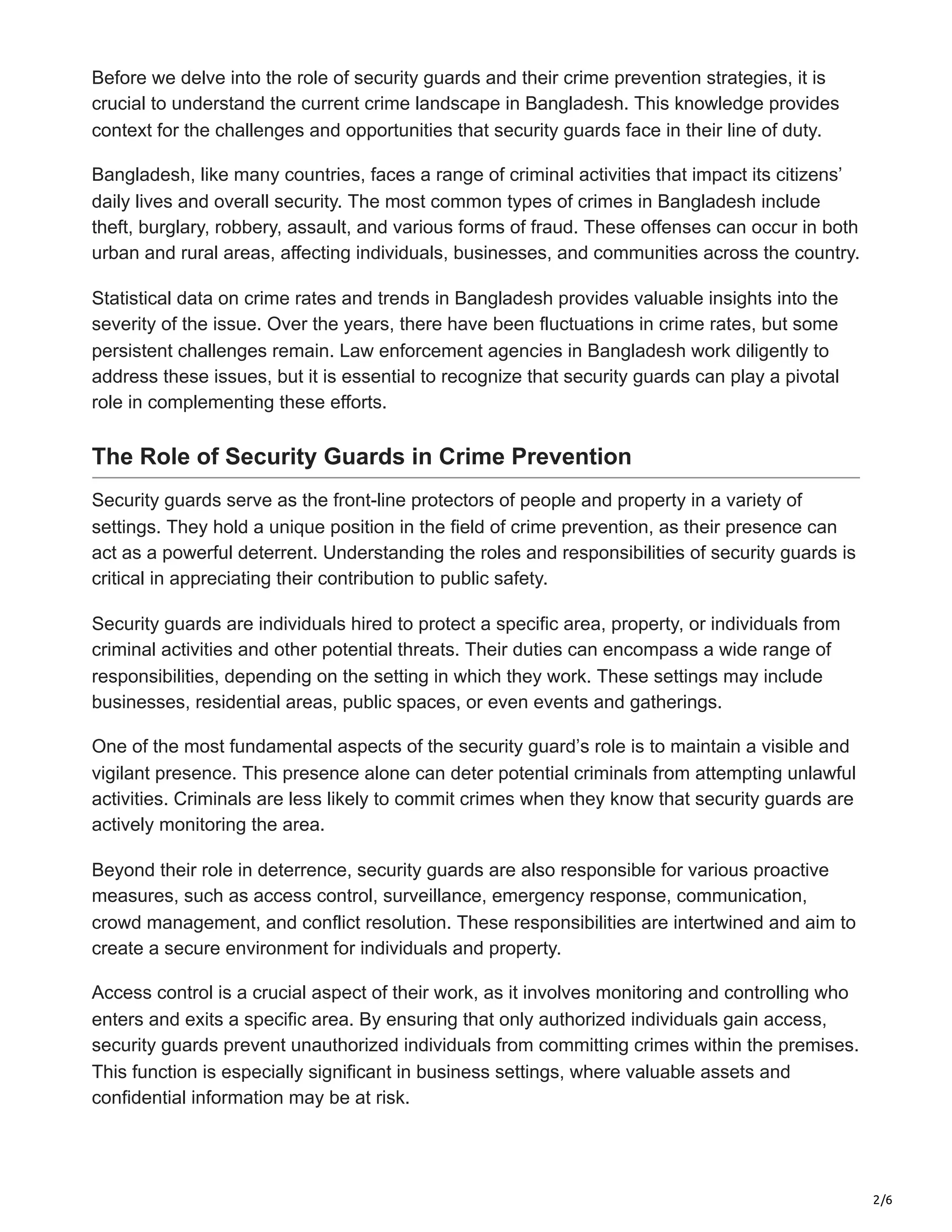 Crime Prevention Strategies How Security Guards Can Make a Difference ...