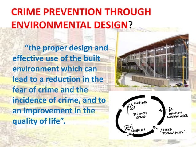 Crime prevention through environmental design | PDF | Crime & Harmful ...
