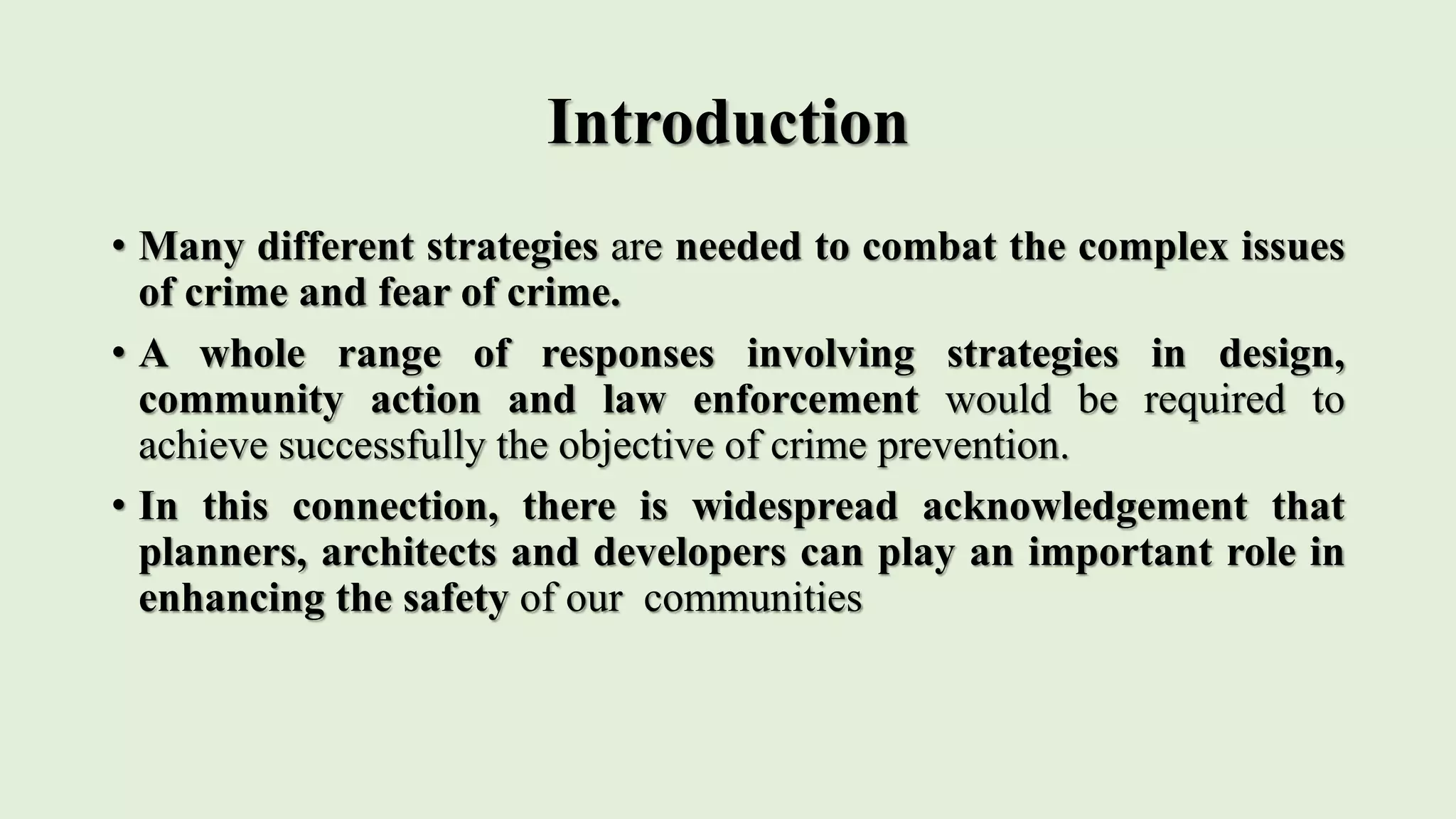 Crime Prevention Through Environmental Design--II | PPTX
