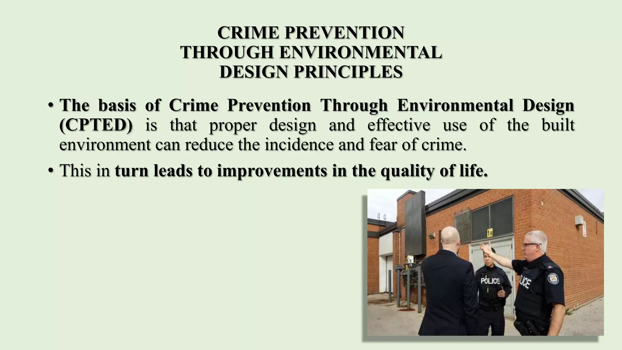 Crime Prevention Through Environmental Design--II | PPTX