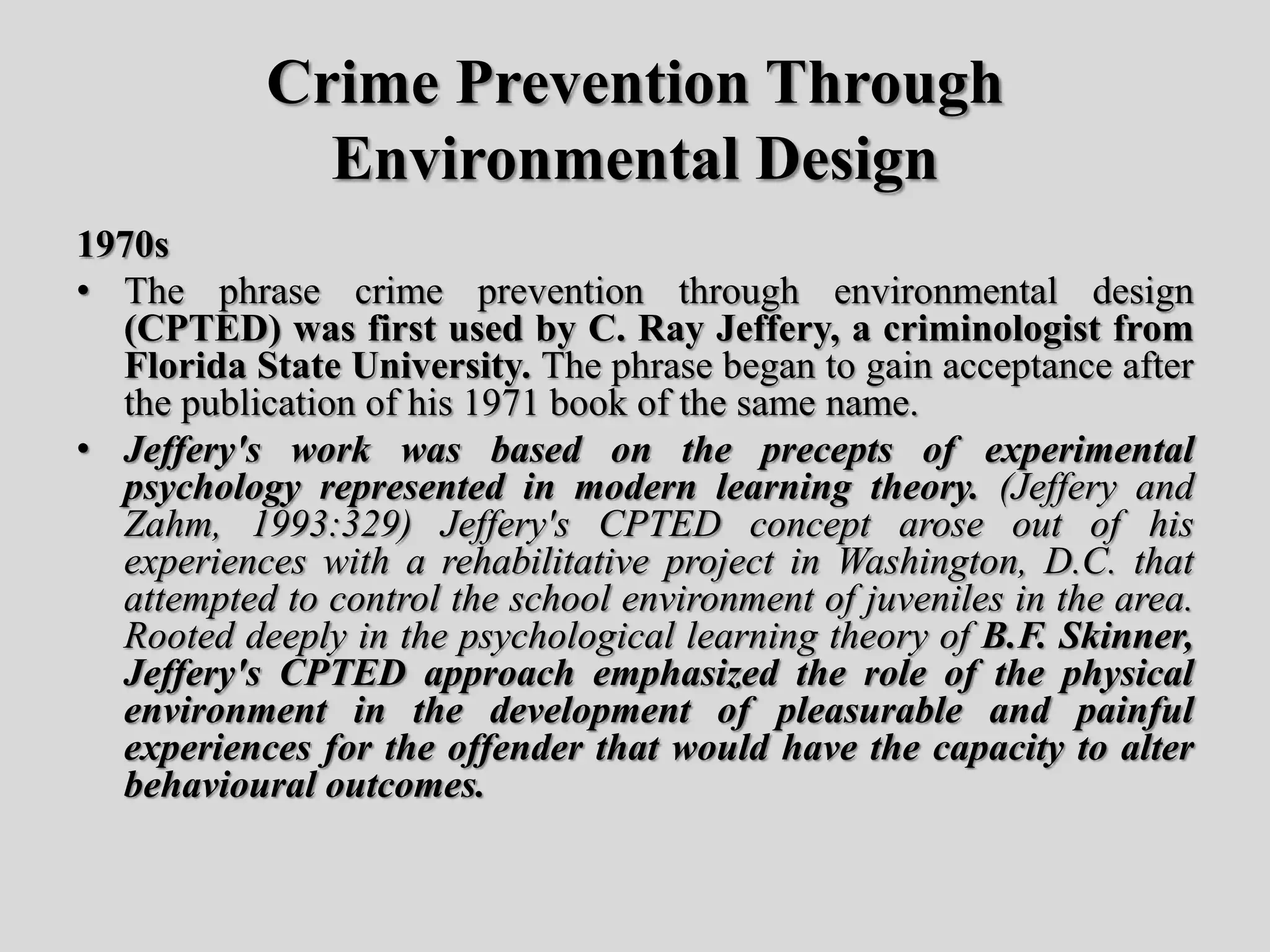 Crime prevention through environmental design I | PPTX