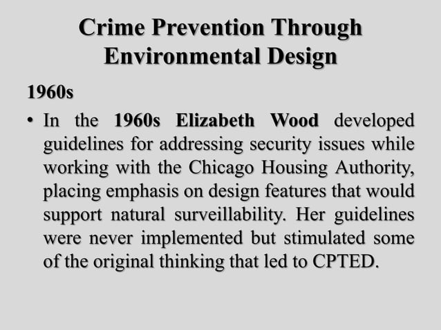 Crime prevention through environmental design I | PPTX | Crime ...