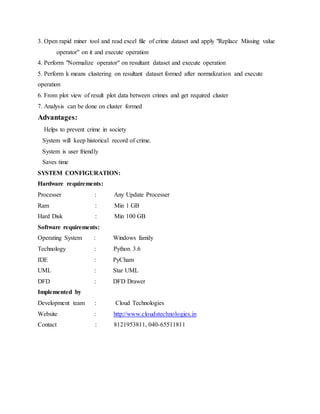 Crime rate analysis using k nn in python | DOCX | Databases | Computer ...