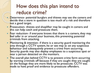 Crime reduction initiatives cctv | PPT