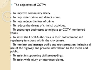 Crime reduction initiatives cctv | PPTX