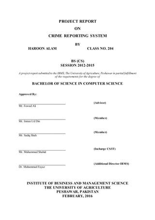 Crime Reporting System | DOCX