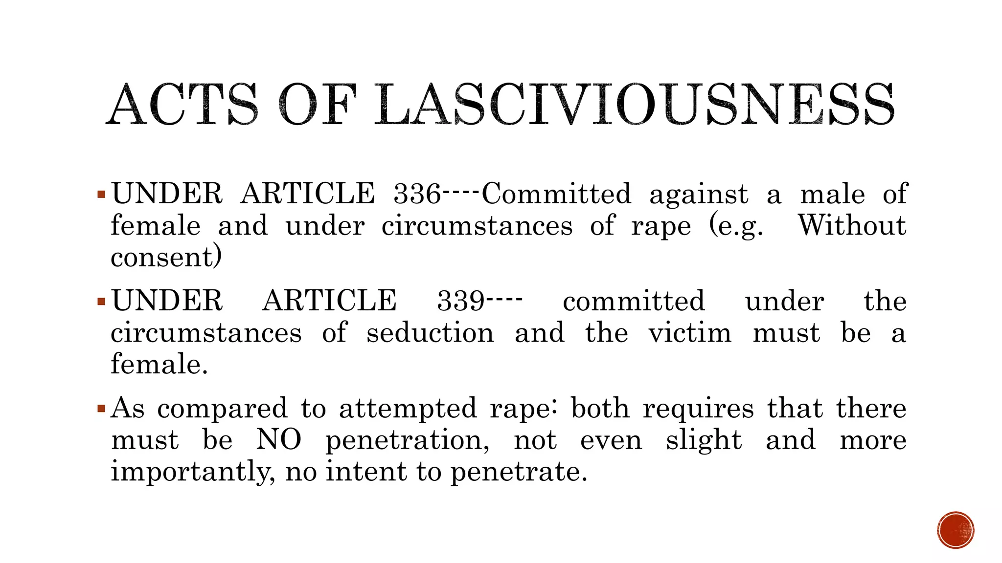 Crimes against chastity | PPTX