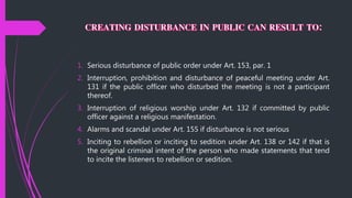 Crimes against public order | PPTX