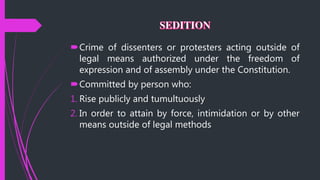 Crimes against public order | PPTX