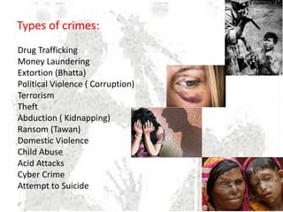 Crimes and drug abuses | PPTX
