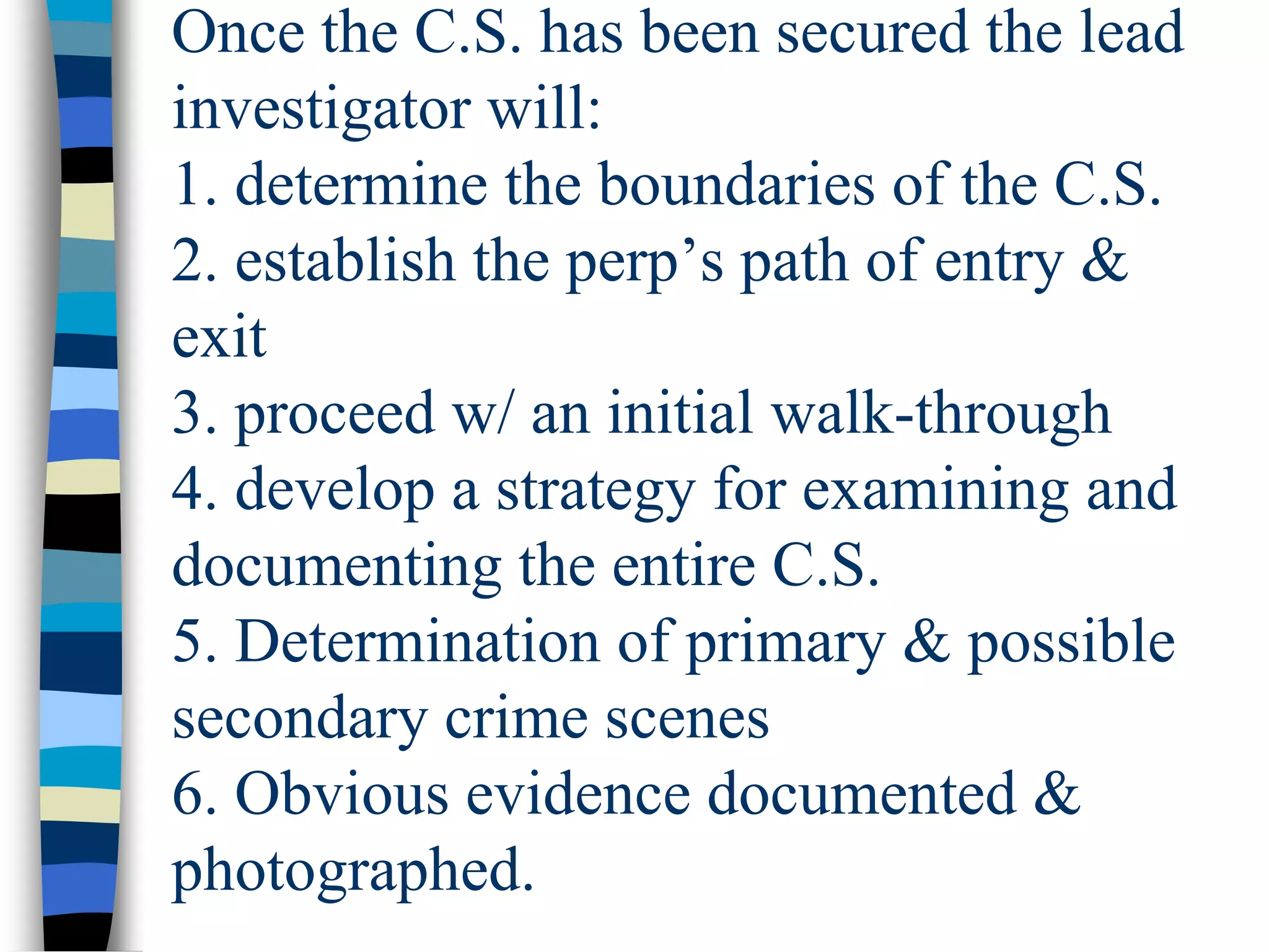 Crime Scenc Investigation Evidence Collection | PPTX