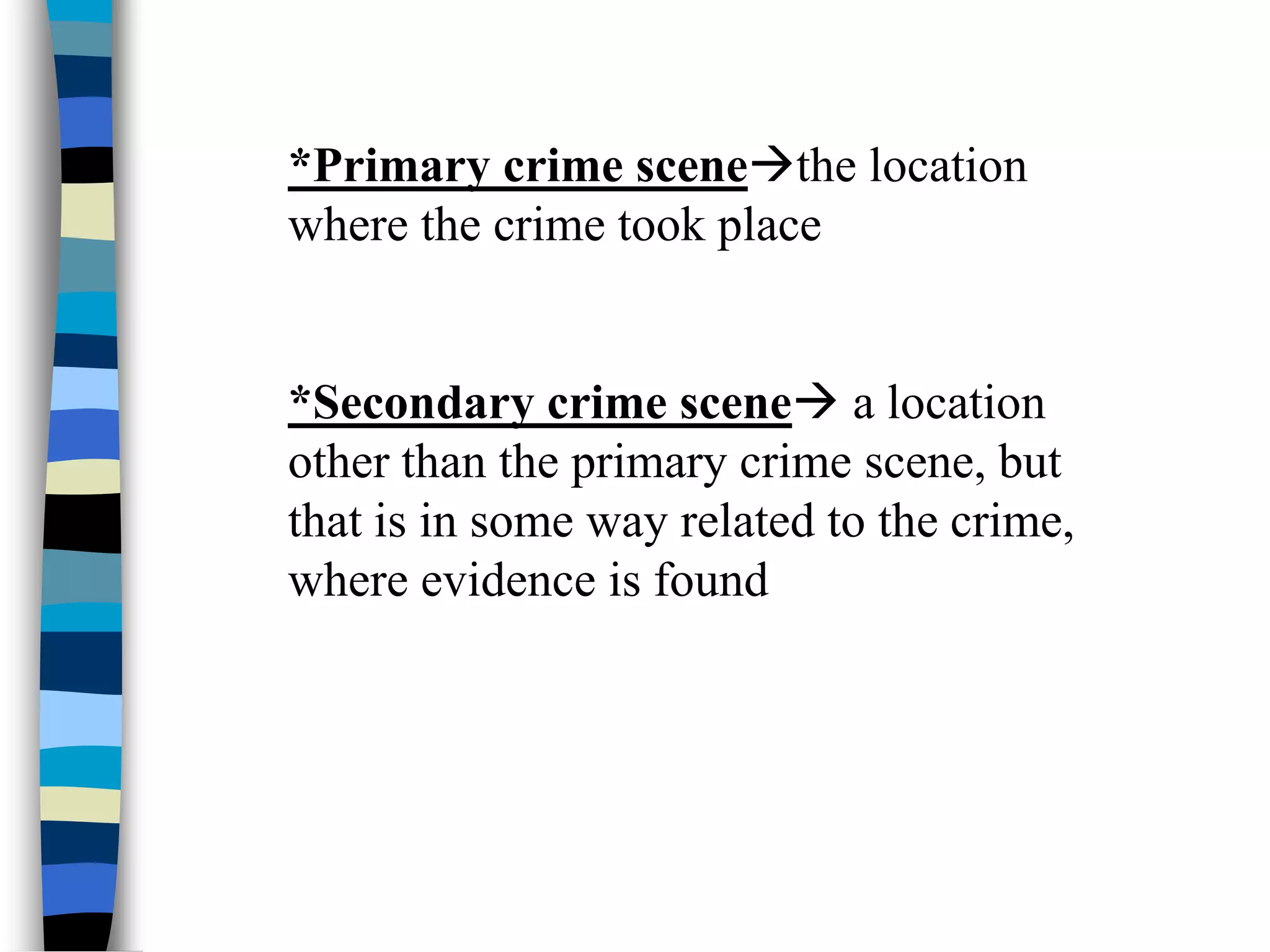 Crime Scenc Investigation Evidence Collection | PPTX