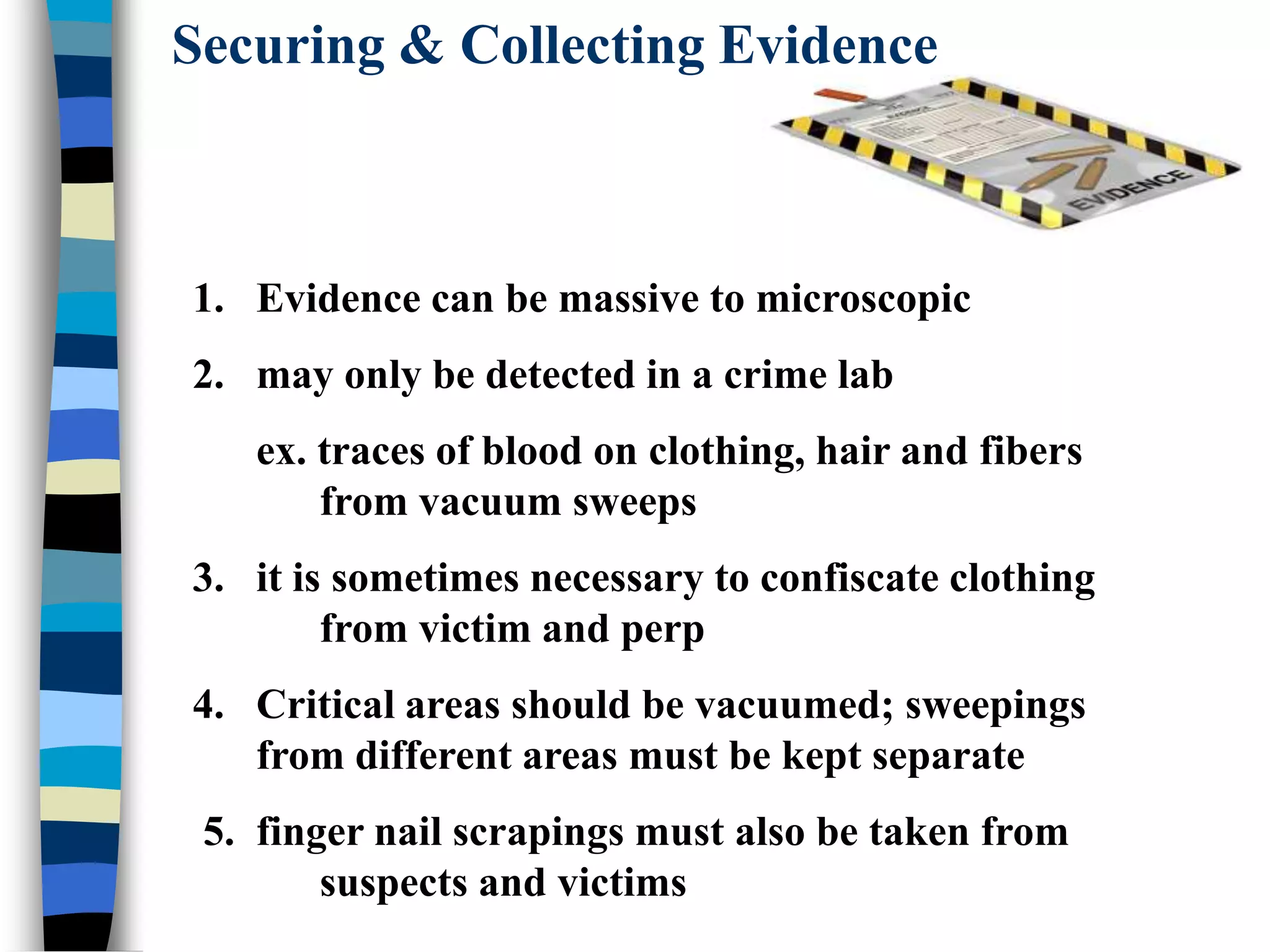 Crime Scenc Investigation Evidence Collection | PPTX