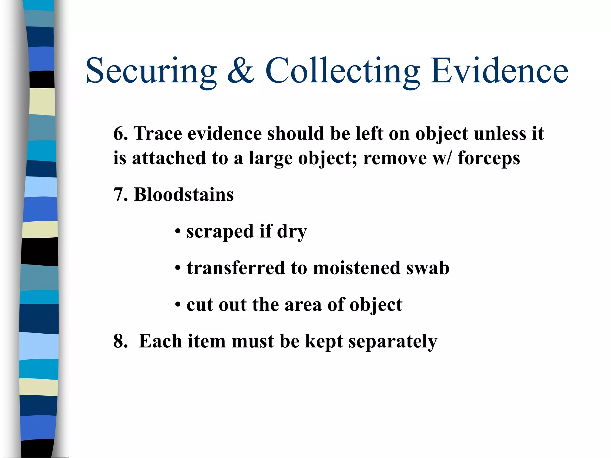Crime Scenc Investigation Evidence Collection | PPTX
