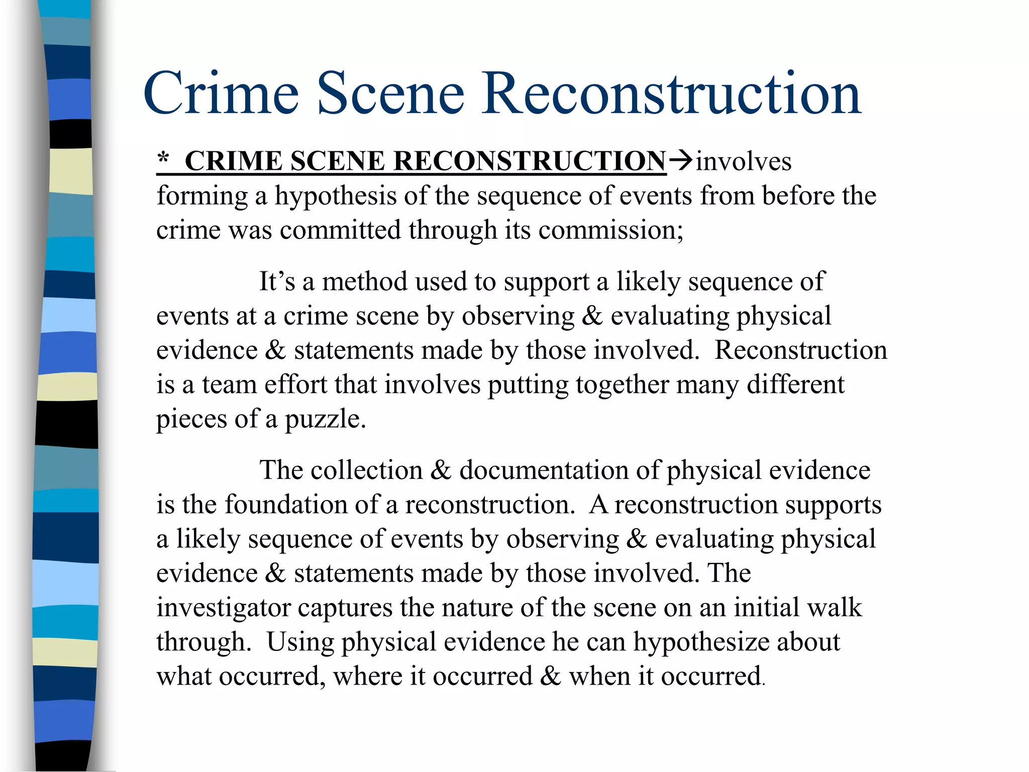Crime Scenc Investigation Evidence Collection | PPTX