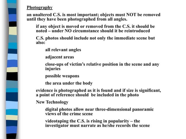 Crime Scenc Investigation Evidence Collection | PPTX