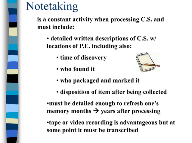 Crime Scenc Investigation Evidence Collection | PPTX