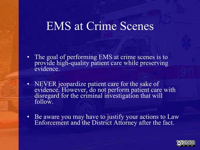 CRIME SCENE AWARENESS AND SAFETY FOR FIRE AND EMS RESPONDERS | PPT ...