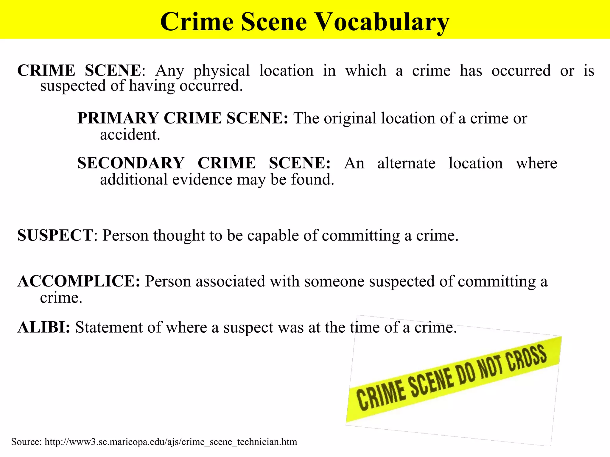 Crimescenebasics ppt | PPT