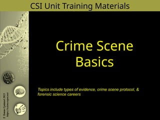 Forensics and Crime Scene Basics Lesson 1 | PPTX