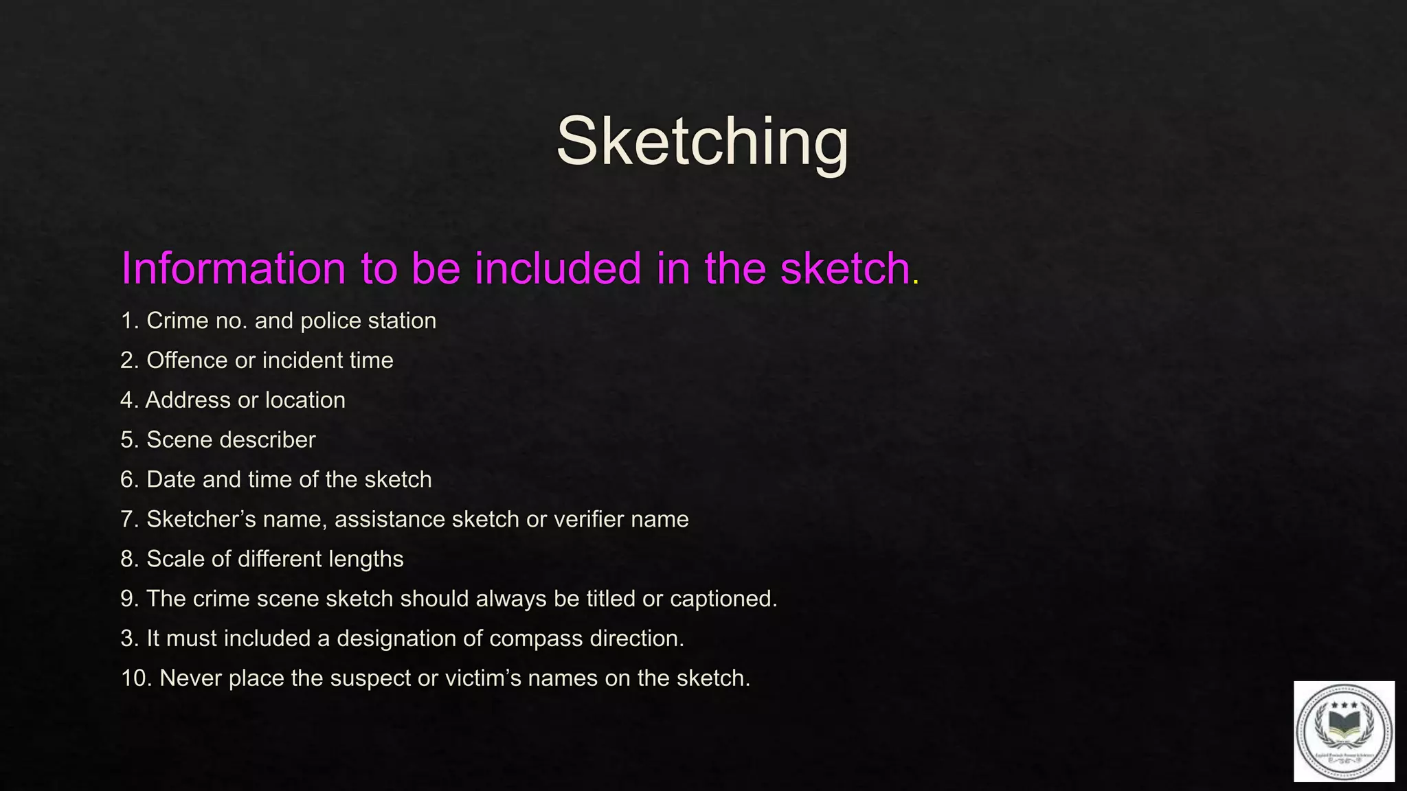 Crime Scene Documentation | PPTX | Crime & Harmful Acts to Individuals, Society & Human Right ...