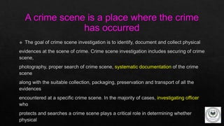 Crime Scene Documentation | PPTX | Crime & Harmful Acts to Individuals ...