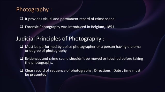 Crime Scene Documentation Ppt Pptx