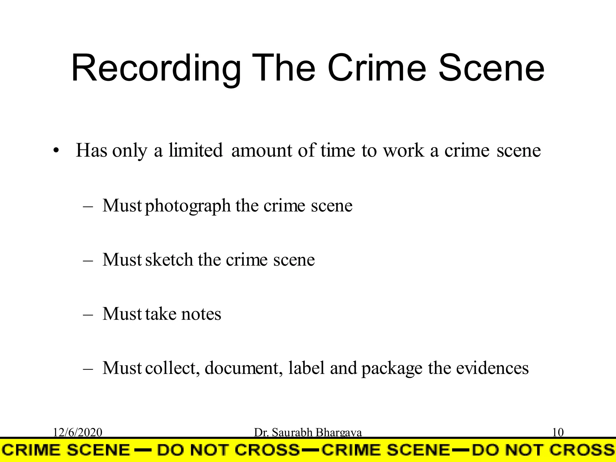 Crime scene investigation lecture | PDF