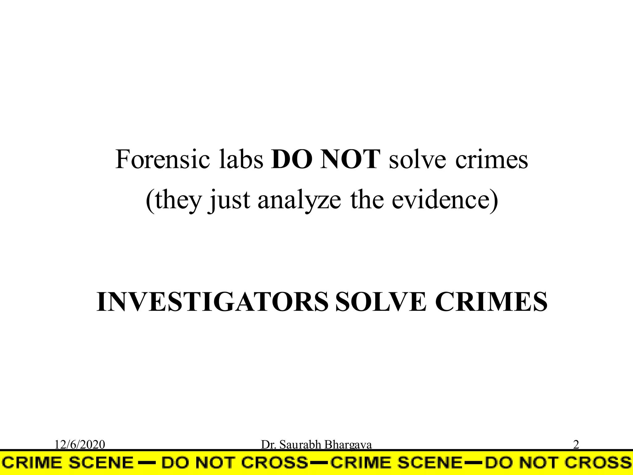 Crime scene investigation lecture | PDF