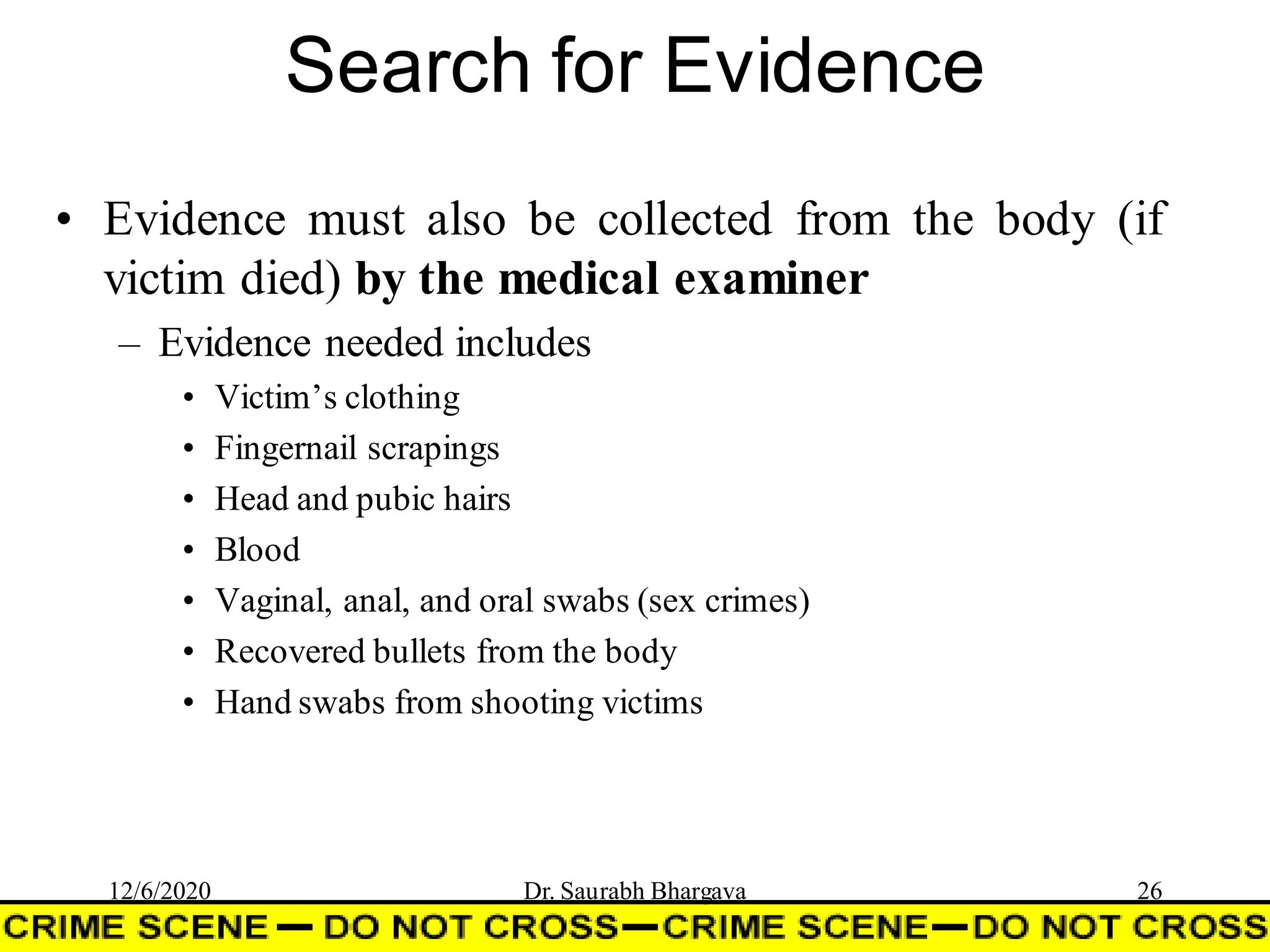 Crime scene investigation lecture | PDF