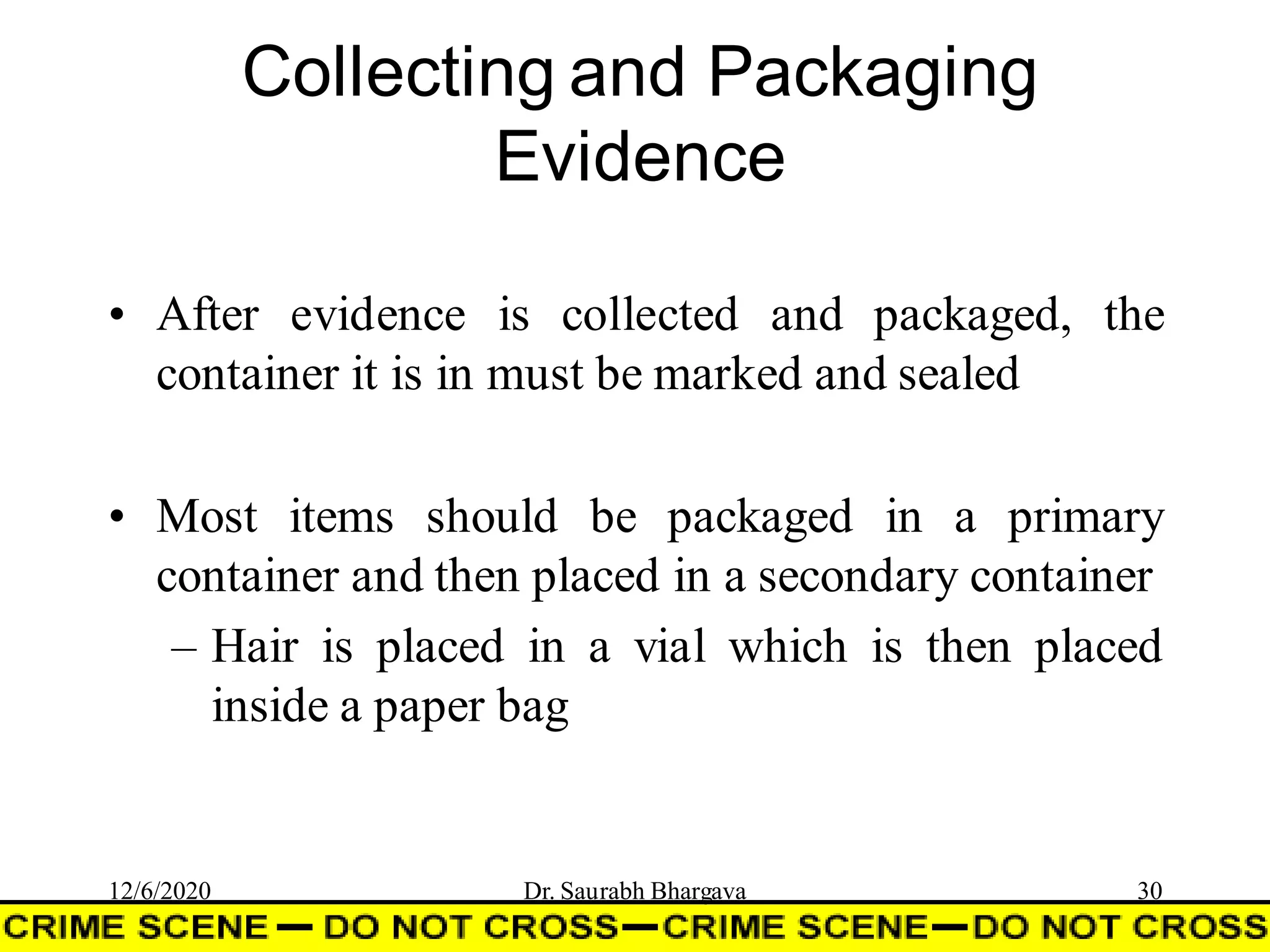 Crime scene investigation lecture | PDF