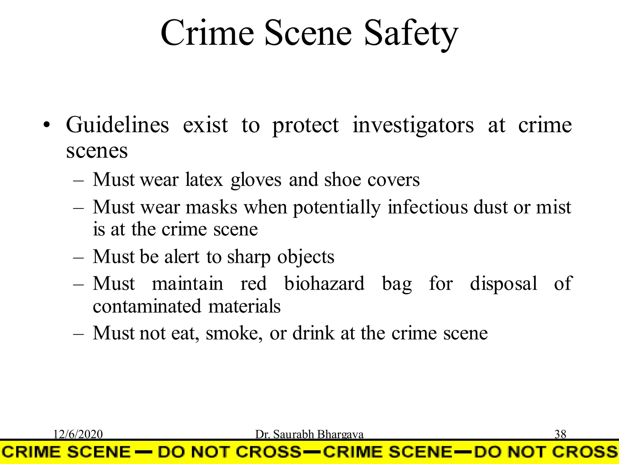 Crime scene investigation lecture | PDF