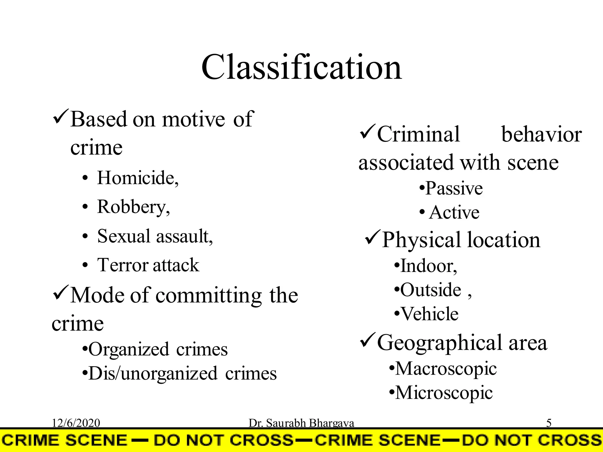 Crime scene investigation lecture | PDF