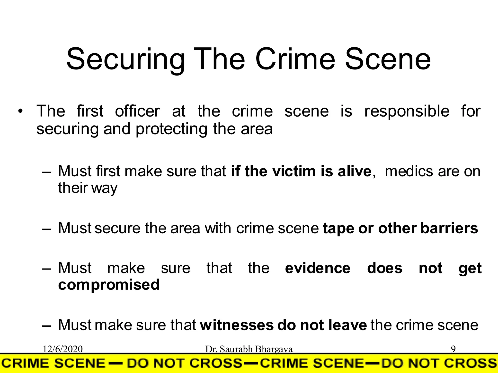 Crime scene investigation lecture | PDF
