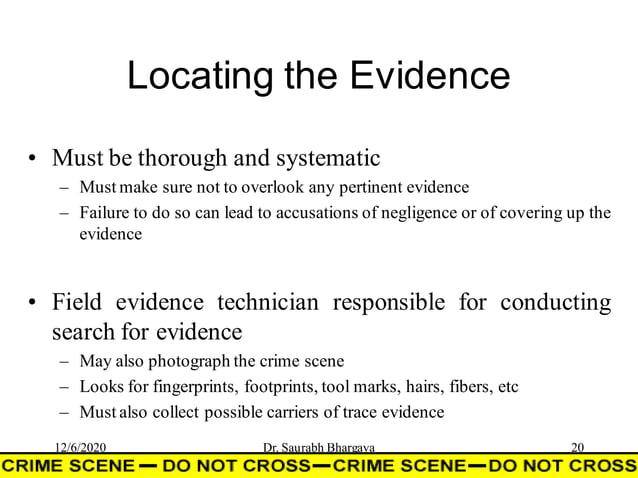 Crime scene investigation lecture | PDF