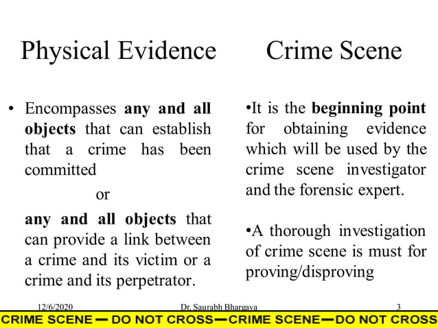 Crime scene investigation lecture | PDF