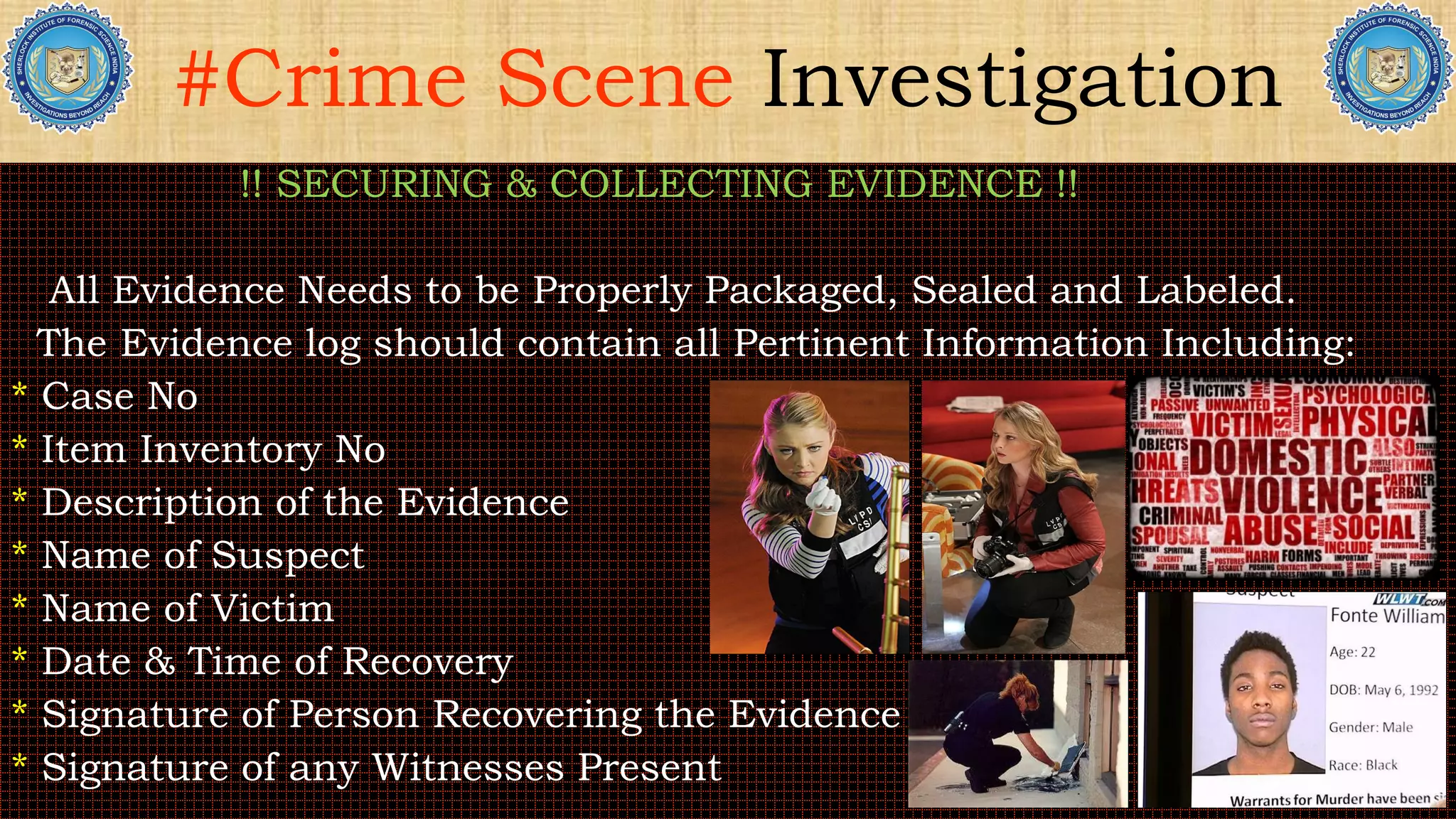 IMPORTANCE OF CRIME SCENE: COLLECTION & PRESERVATION OF EVIDENCE | PDF